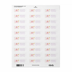 Girl Baby Shower Return Address Label | Zazzle