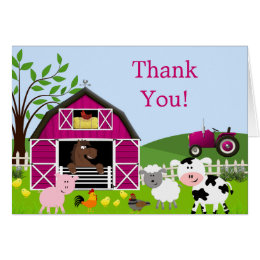 Farm Animal Thank You Cards - Greeting & Photo Cards | Zazzle