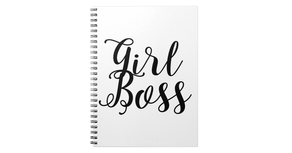 Girl boss calligraphy notebook | Zazzle