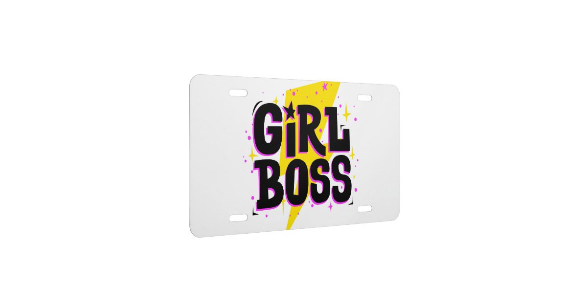 Girl Boss License Plate | Zazzle