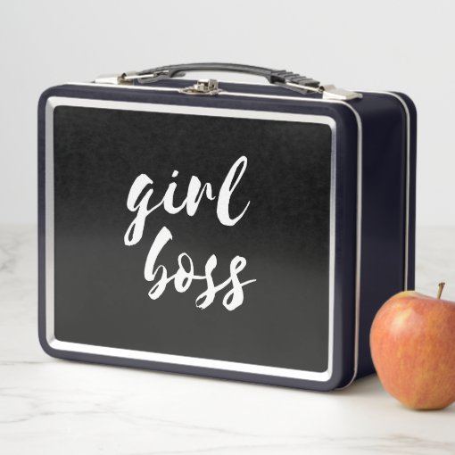 Girl boss metal lunch box | Zazzle