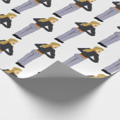 girl button wrapping paper | Zazzle