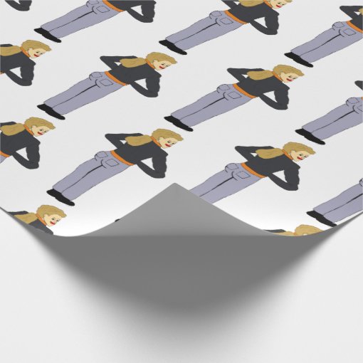 girl button wrapping paper | Zazzle