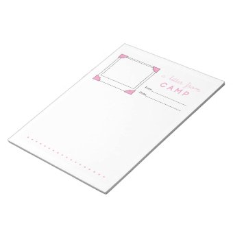 Girl Camp Stationery Camp Letter Notepad | Zazzle