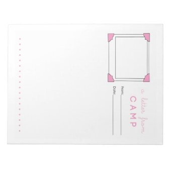 Girl Camp Stationery Camp Letter Notepad | Zazzle