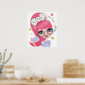Girl Cartoon Poster | Zazzle