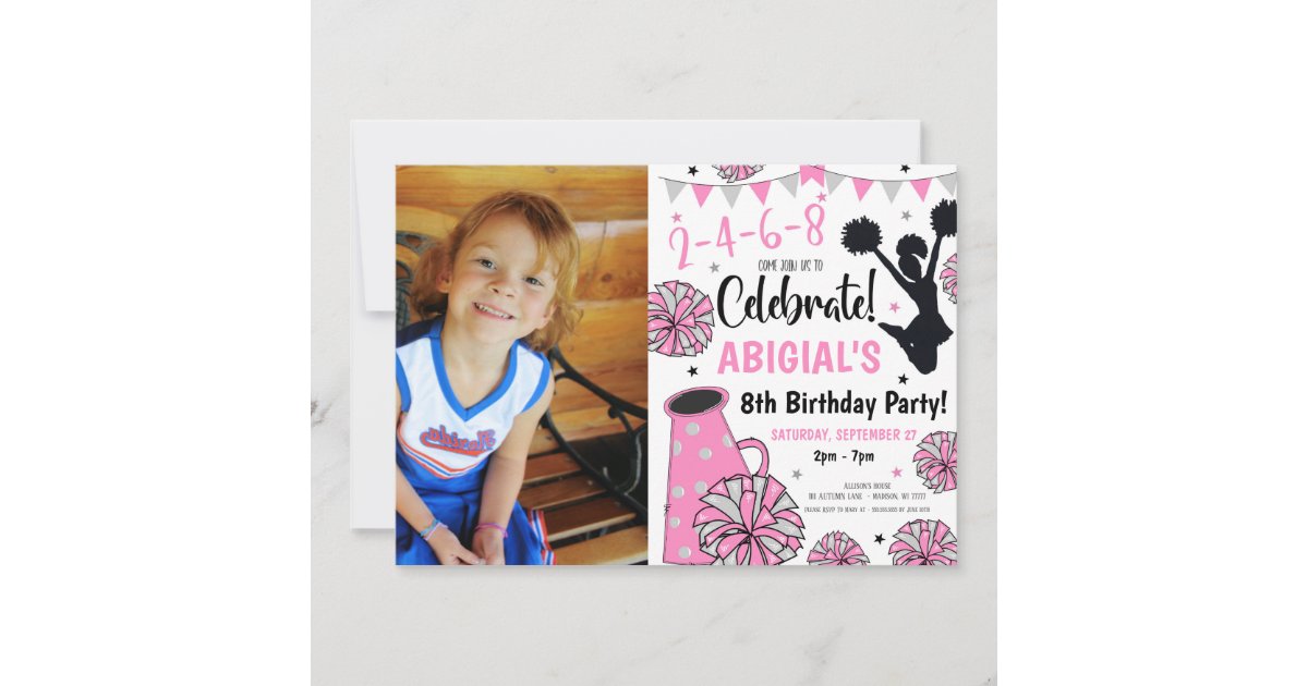 Girl Cheerleader Invitation | Zazzle