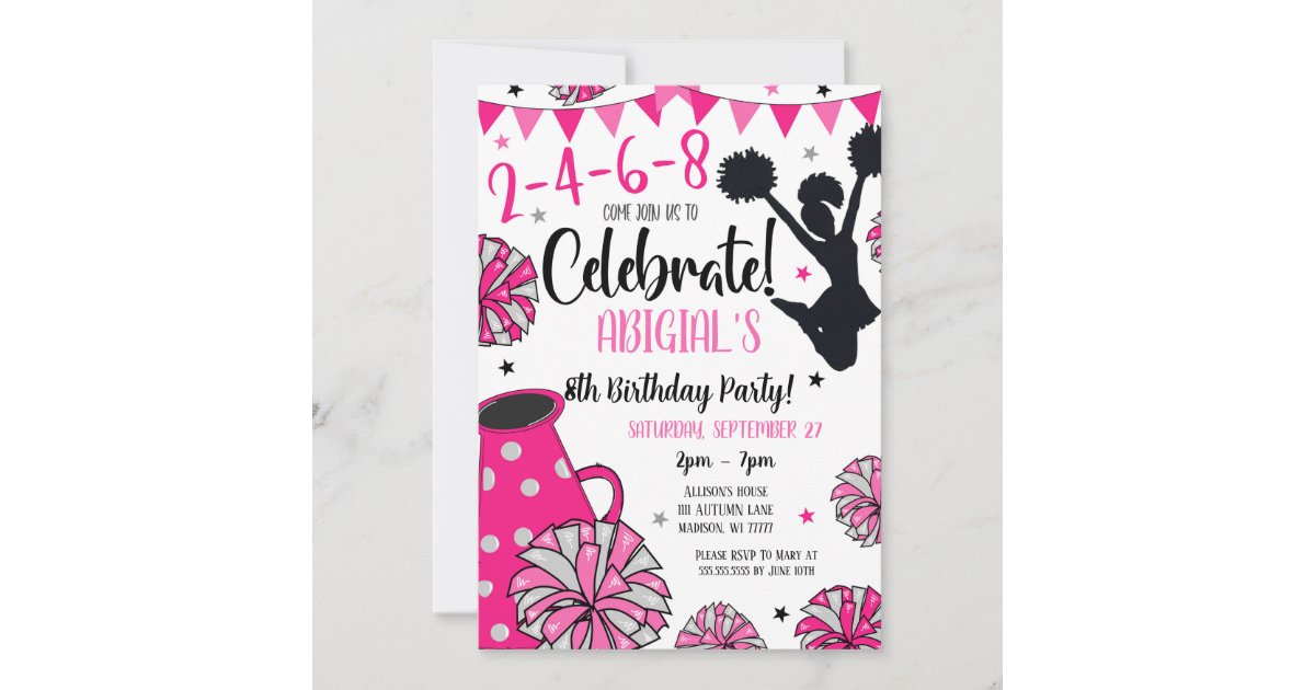 Girl Cheerleader Invite | Zazzle