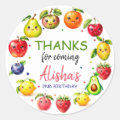 Girl Cute Fruit Birthday Classic Round Sticker | Zazzle