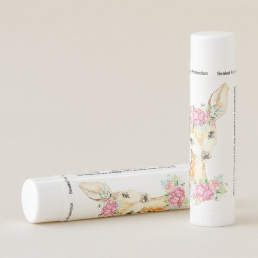 Girl Deer Baby Shower Lip Balm Favors | Zazzle