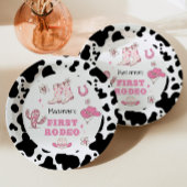 Girl First Rodeo Cowgirl birthday party Paper Plates | Zazzle