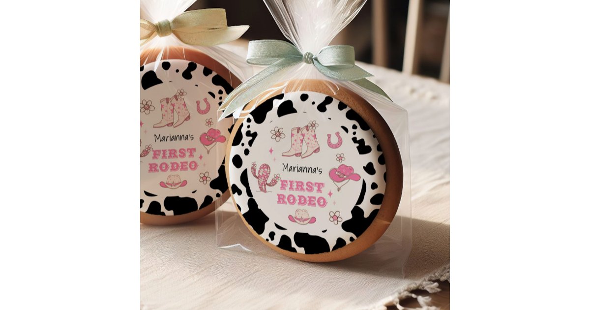 Girl First Rodeo Cowgirl birthday party Sugar Cookie | Zazzle