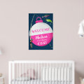 Girl Fishing O-FISH-ally Birthday Welcome Poster | Zazzle
