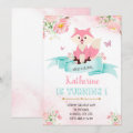 Girl fox birthday invitation | Zazzle