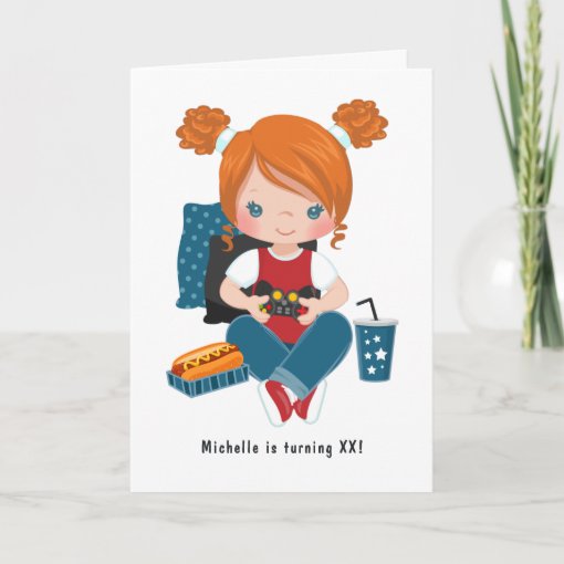 Girl Game Night Video Game Party Photo Invitation | Zazzle