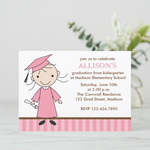Girl Graduation Party Invitations | Zazzle
