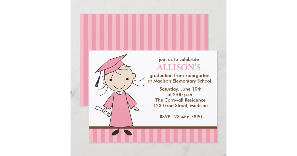 Girl Graduation Party Invitations | Zazzle