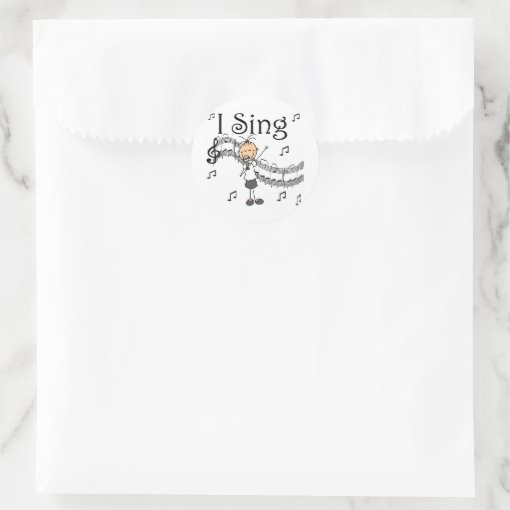 Girl I Sing Stickers Sticker | Zazzle