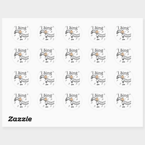 Girl I Sing Stickers Sticker | Zazzle