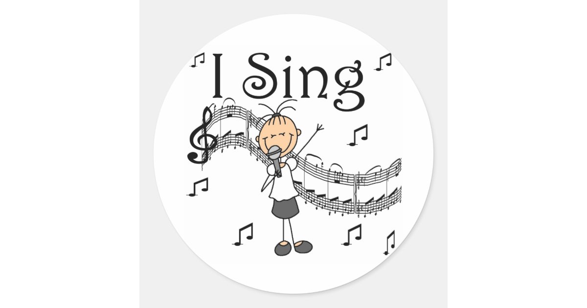 Girl I Sing Stickers Sticker | Zazzle