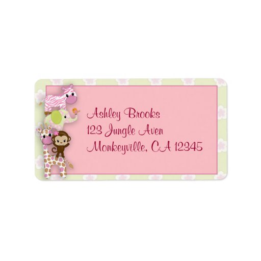 Baby Girl Address Label
