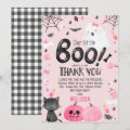 Girl Little Boo Halloween Birthday Thank You Card | Zazzle