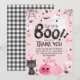 Girl Little Boo Halloween Birthday Thank You Card | Zazzle