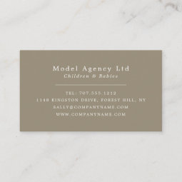 Girl Model, Fashion/Designer, Model/Agency Business Card | Zazzle