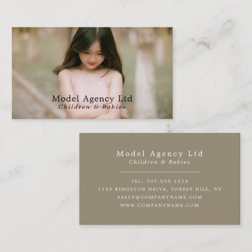 Girl Model, Fashion/Designer, Model/Agency Business Card | Zazzle
