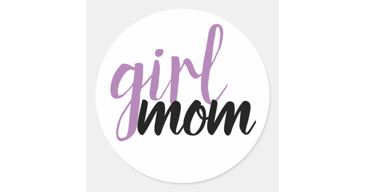 Girl Mom sticker | Zazzle