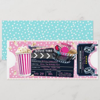 Girl Movie Night Invitation | Zazzle