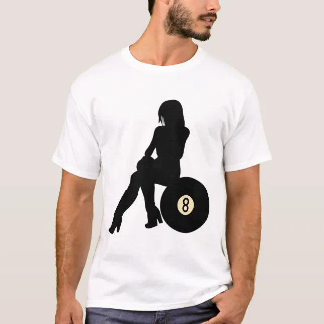 Girl On An 8 Ball T-Shirt | Zazzle