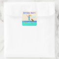 Girl Paddleboarder Party Invitation RSVP Sticker | Zazzle