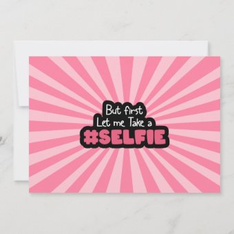 Girl Photo Booth Selfie Birthday Party Invitation | Zazzle