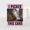 GIRL PICKING NOSE FUNNY BIRTHDAY CARDS | Zazzle