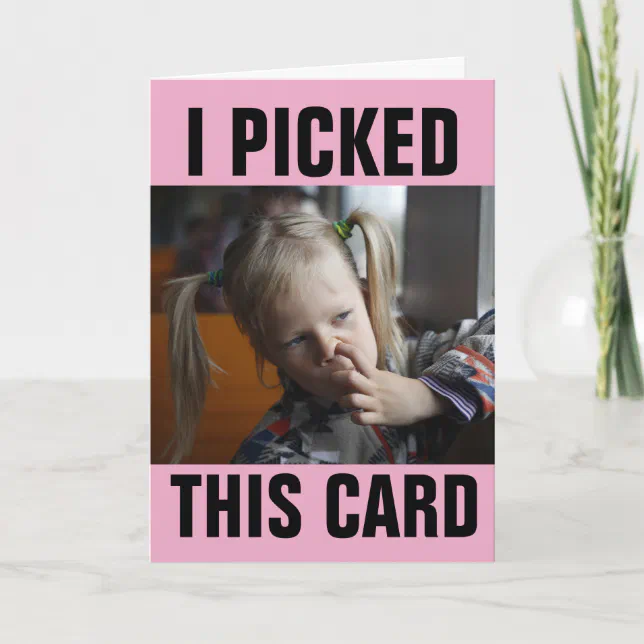 GIRL PICKING NOSE FUNNY BIRTHDAY CARDS | Zazzle