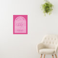 Girl Pink Baby Brunch Baby Shower Welcome Sign | Zazzle
