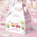 Girl pink Farm animals birthday party Favor Boxes | Zazzle
