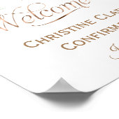 Girl, Pink, Floral, Confirmation Welcome Sign, Poster | Zazzle