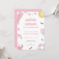 Girl Pink Summer Pool Party Birthday Invitation | Zazzle
