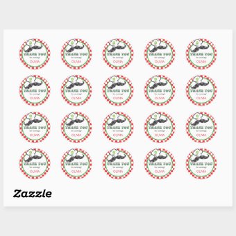 Girl Pizza Party Favor Sticker | Zazzle