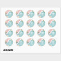 Girl Pool Party Birthday Party Classic Round Sticker | Zazzle