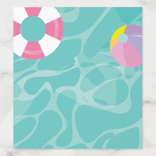 Girl Pool Party floats Invite Envelope Liner | Zazzle