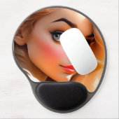 Girl portrait is a pencil sketch of a woman. The a Gel Mouse Pad | Zazzle