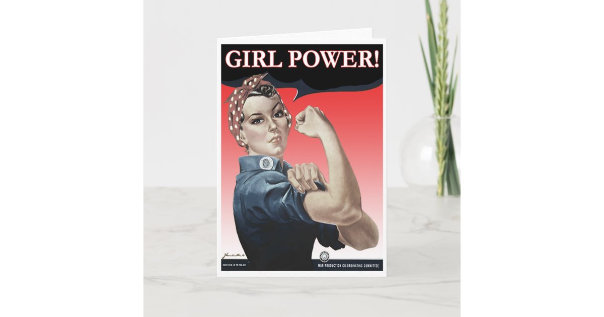 Girl Power Greeting Card | Zazzle