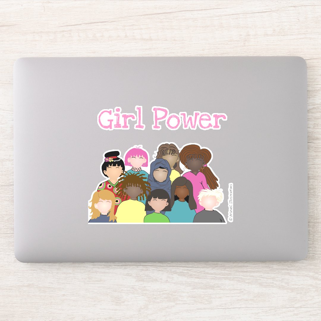 Girl Power Vinyl Sticker | Zazzle