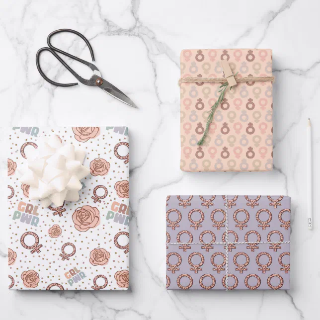 Girl Power Women's Day Wrapping Paper | Zazzle