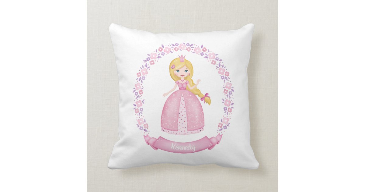 Girl Princess Throw Pillow | Zazzle.com
