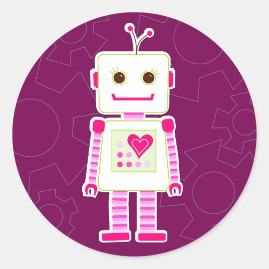 Girl Robot Stickers | Zazzle.com
