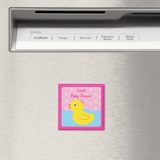 Girl Rubber Ducky Duck Party Favor Magnets | Zazzle